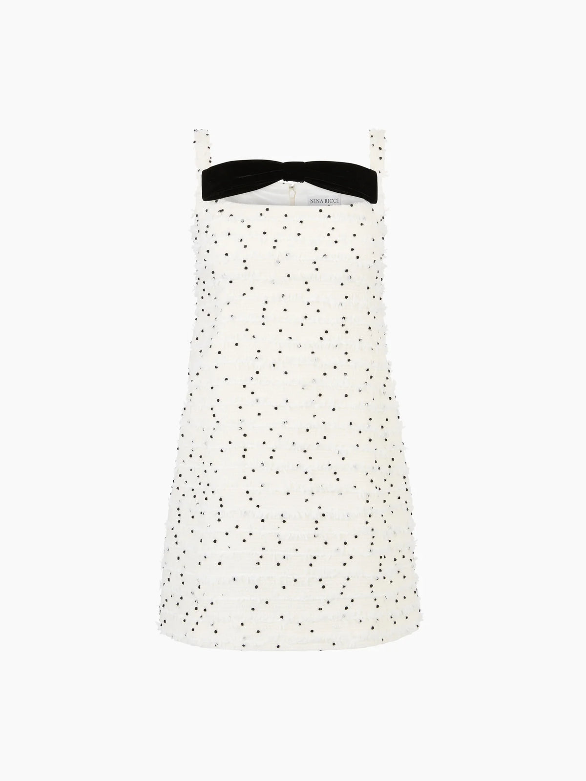 NINA RICCI MINI-DRESS WITH SQUARE NECKLINE POLKA DOTS ...
